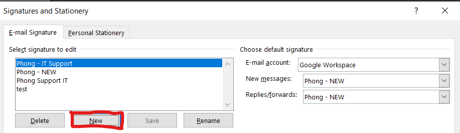 Cách tạo chữ ký trong Outlook